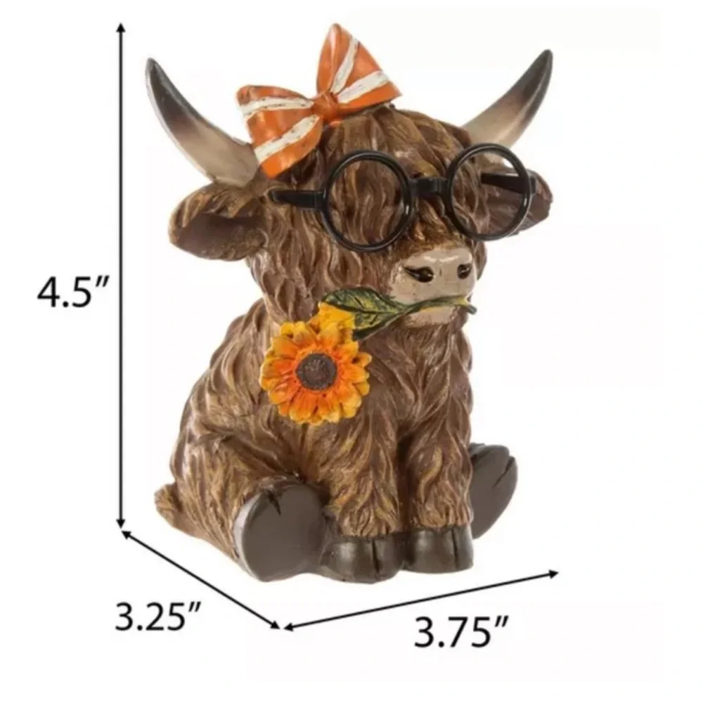 Hobby Lobby | Accents | New Set Of 4 Small Highland Cow Figurines Hobby ...
